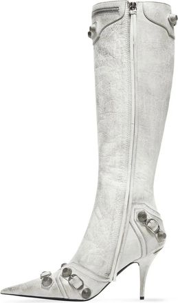 Balenciaga Stiefel - Cagole H90 Boots - Leather - White - Gr. 37 (EU) - in Wei&szlig; - f&uuml;r Damen