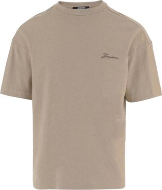 Jacquemus Homme, Tops, Beige, Taille: XS T-shirts et polos