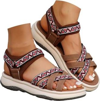 Generic Sandales de randonn&eacute;e pour femme 2026 habill&eacute;es avec sangles de cheville - Sandales aquatiques en tissu respirant - Sandales de marche en maille - San