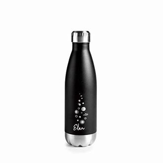 Lacor Lacor 62537 Edelstahlflasche mit doppelter Wand, Schwarz, 0,50 l