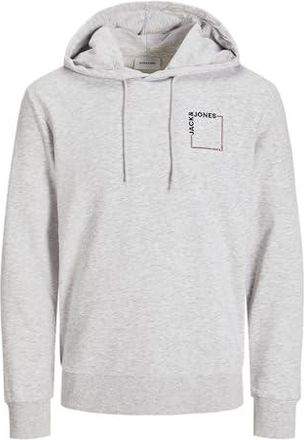 Jack & Jones Hood Jjverner Sweat à Capuche, Blanc-Gris, XXL Homme