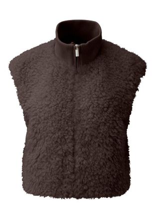 QS by s.Oliver Outdoorjacke Outdoor-Jacke Verk&uuml;rzte Weste in Felloptik