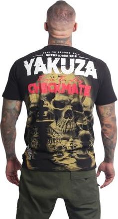 Yakuza T-shirt pour homme Checkmate Regular, Noir, 6XL