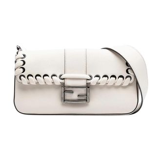 Fendi Pre-owned Leder Umh&auml;ngetasche - - Pre-owned - Damen - Wei&szlig; - ONE SIZE