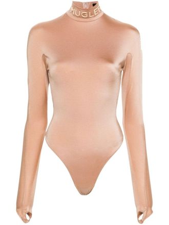 MUGLER body à col montant - Marron
