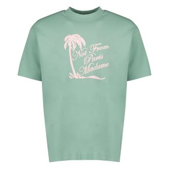 Dr&ocirc;le de Monsieur T-Shirt Slogan Palmiers - - Tops - Herren - Gr&uuml;n - 2XL