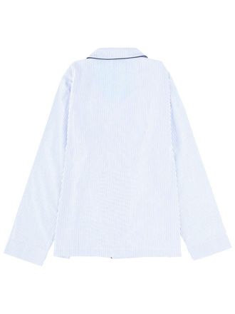 Sporty & Rich Cotton Pajama Shirt - Blue