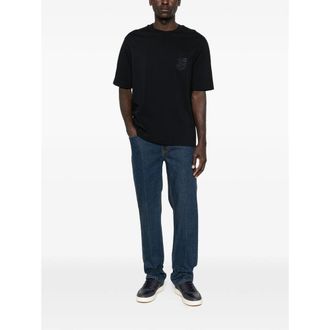 Emporio Armani Appliqu&eacute; Detail T-Shirt - Black