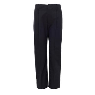 Bottega Veneta Hochtaillierte Blaue Twill Hose - - Trousers - Damen - Schwarzk - 3XS