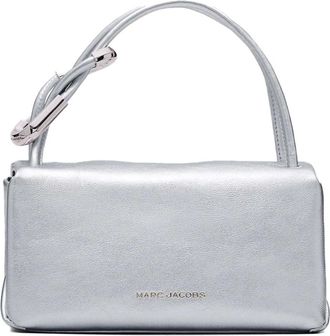 Marc Jacobs Femme, Sacs, Gris, Taille: ONE Size Metallic Mini Leather Dual Top Handle Bag