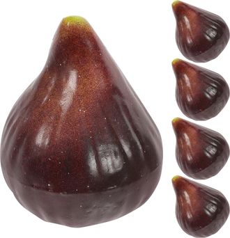 Cabilock 5 St&uuml;ck Teiliges Feigenmodell Realistische Imitation Lebensechte Fruchtfiguren Kreative Dekoration f&uuml;r Zuhause B&uuml;ro Laden Bunte Obstdeko Geeignet f&uuml;r 