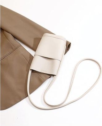 Generic MZSKLW Sac À Bandoulière En Cuir For Femmes, Petit Sac For Téléphone Portable, Polyvalent, Minimaliste, Unisexe, Sac De Shopping(Beige apricot)