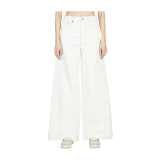 Moncler Wide Leg Hose - - Trousers - Damen - Wei&szlig; - XL