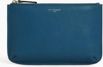 Le Tanneur Pochette zipp&eacute;e petit mod&egrave;le en cuir grain&eacute;