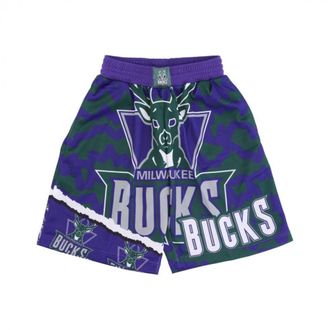 Mitchell & Ness Basketball -Shorts NBA Jumbotron 2.0 Mesh Short Hardwood Classics Milbuc - - Sport - Herren - Lila - XL