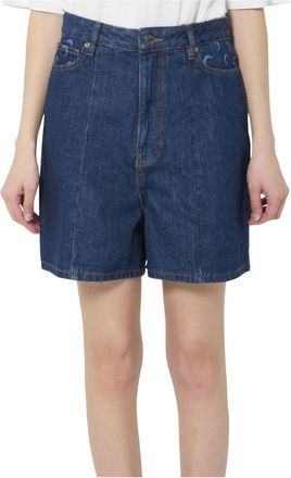 Marine Serre Denim Shorts - - Shorts - Damen - Blau - M