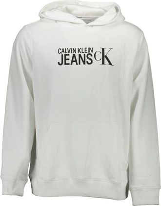 Calvin Klein Homme, Sweatshirts et sweats &agrave; capuche, Blanc, Taille: XL Pull Homme en Coton Blanc &agrave; Capuche