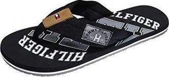 Tommy Hilfiger Tongs Homme Essential TH Beach Sandal Claquettes, Noir (Black), 44 EU