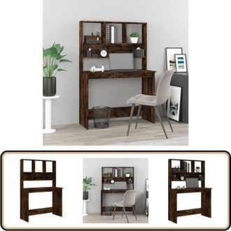 vidaXL Vidaxl - Schreibtisch mit Regal Räuchereiche 102x45x148 cm Holzwerkstoff - Bürostuhl - Schreibtisch - Home Office - Arbeitsplatzgestaltung