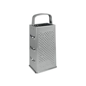 Metaltex Vierkantreibe gro&szlig; 4-in-1 Edelstahlreibe mit 3-Klingen-Hobel 23,5 cm