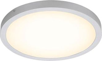 Briloner Briloner Leuchten - LED Aufbauleuchte, Deckenlampe, Deckenleuchte 24,5 Watt, 2.400 Lumen, 3.000 Kelvin, Rund, Chrom-Matt, 405x32mm (DxH), 7143-014