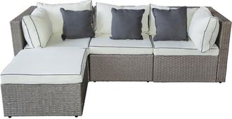 Habitat et Jardin Gartenlounge aus Polyrattan Kuba - 3-Sitzer - Grau