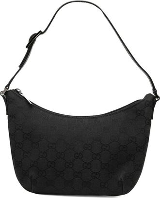 Gucci sac porté épaule en toile GG (2000-2015) - Noir