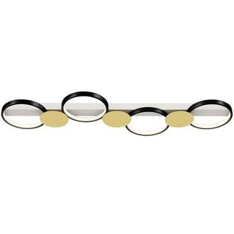 HOMCOM Deckenleuchte LED 38W 1500LM 3000K-6500K dimmbar Deckenlampe Wohnzimmerlampe mit 4 Gl&uuml;hbirnen Fernbedienung Szenenmodi einstellbar Farbtemperatur Deck