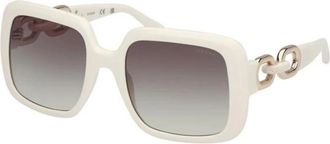 Guess Femme, Accessoires, Blanc, Taille: 56 MM Lunettes Authentiques avec Qualité Premium