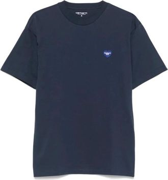 Carhartt Work in Progress Homme, Tops, Bleu, Taille: XL Heart Logo T-Shirt