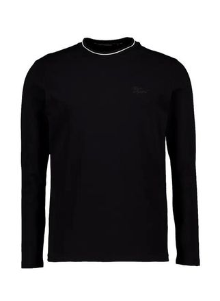 Karl Lagerfeld Herren Longsleeve schwarz Baumwoll-Stretch