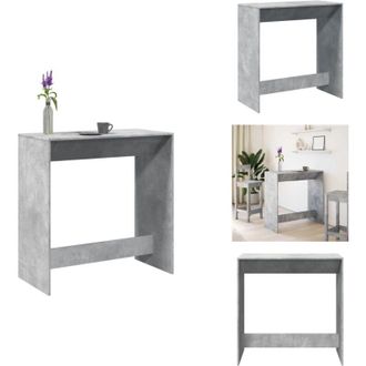 vidaXL Bartisch Betongrau 102x50x103,5 cm Holzwerkstoff - Bartisch - Bartische - Stehtisch - Kneipentisch
