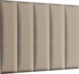 MG Design Polsterpaneel 30 x 120 cm in Creme - 3D Wandkissen fürs Bettkopfteil & Wanddeko, ohne Bohren, geräuschmindernd, texturierte, robuste & Pflegeleichte O