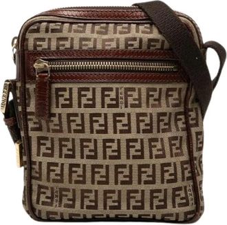 Fendi Sac bandouli&egrave;re Pre-owned en toile - Femme - Pre-owned - Beige - Taille: ONE Size