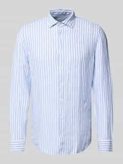 Seidensticker Slim Fit Leinenhemd aus reinem Leinen mit Kentkragen