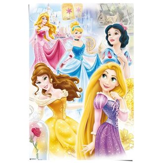 Reinders Poster, Disney - princess, Kinderzimmer, Poster, Wanddeko, Room Decor, 150 gr. gl&auml;nzend Bilderdruckpapier, Mehrfarbig, 91,5 x 61cm