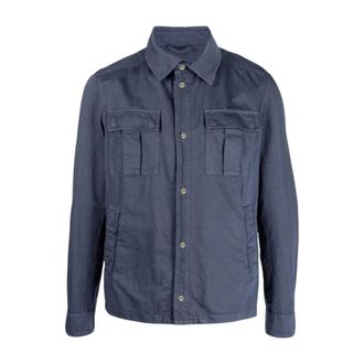 Herno Hemd mit Brusttaschen - - Shirts - Herren - Blau - 2XL