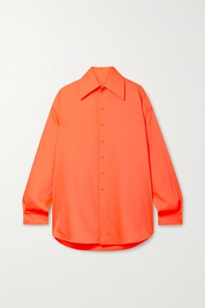 Christopher John Rogers Hemd Aus Cr&ecirc;pe In Oversized-passform - Orange