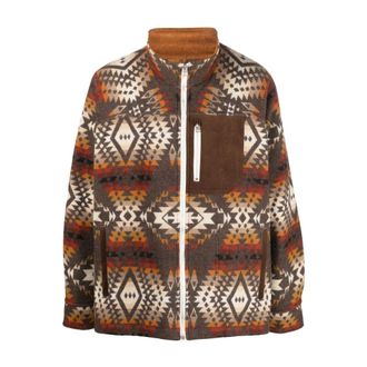 Junya Watanabe Abstrakt bedruckte Wolljacke - - Jackets - Herren - Mehrfarbig - L