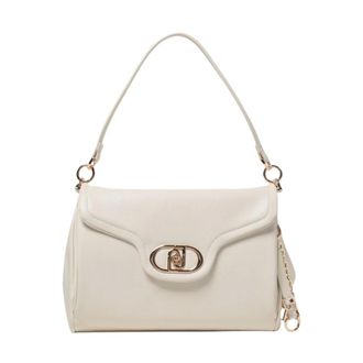 Liu Jo Femme, Sacs, Beige, Taille: ONE Size Élégant Sac Bandoulière à Fermoir Pivotant