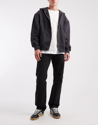 Levi's 501 - Locker geschnittene Jeans in verwaschenem Schwarz