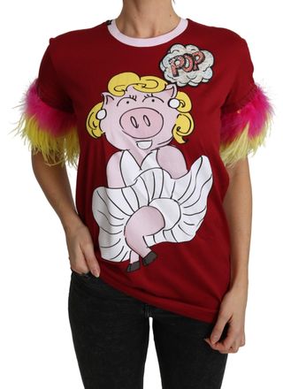 Dolce & Gabbana Pig Marilyn T-Shirt Tsh4846 Kurzarm