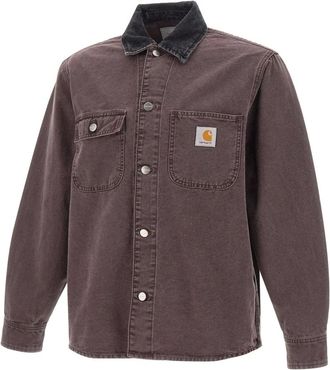 Carhartt Work in Progress Homme, Chemises, Violet, Taille: S Veste Chemise Mitch