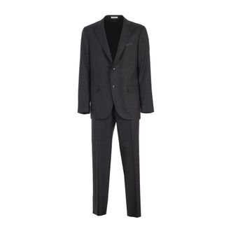 Boglioli Mikro Quadratischer Anzug - - Suits - Herren - Grau - 3XL