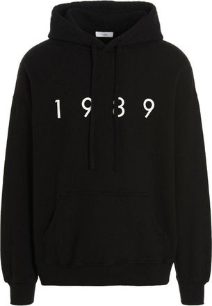 1989 STUDIO hoodie à logo imprimé - Noir