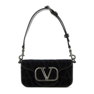 Valentino Garavani Mini Loc&ograve; Toile Iconographe Schultertasche - - Bags - Herren - Schwarzk - ONE SIZE