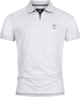Indicode Hommes INJorah Polo Shirt | T-Shirt à col Classique en Coton mélangé Offwhite XL