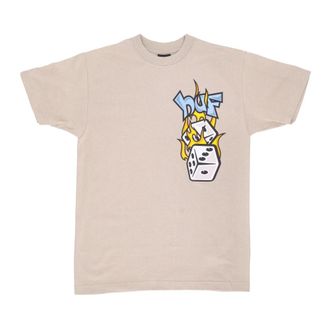 HUF Huf, Homme, Tops, Beige, Taille: S Tee Homme Clay Manches Courtes Crew