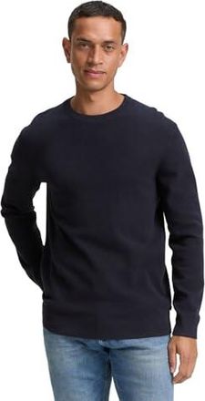 Tom Tailor 1047570 Pull-Over, 13160-Knitted Navy Melange, XXL Homme