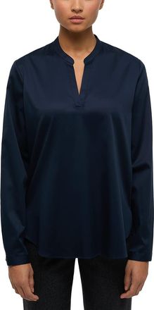 Eterna Female Satin Shirt Bluse unifarben Loose FIT 38_D_1/1, 1/1, dunkelblau
